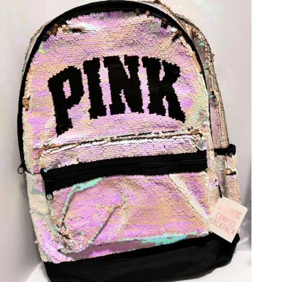 PINK Victoria's Secret | Bags | Nwt Vs Pink Flip Bling Campus Back Back ...